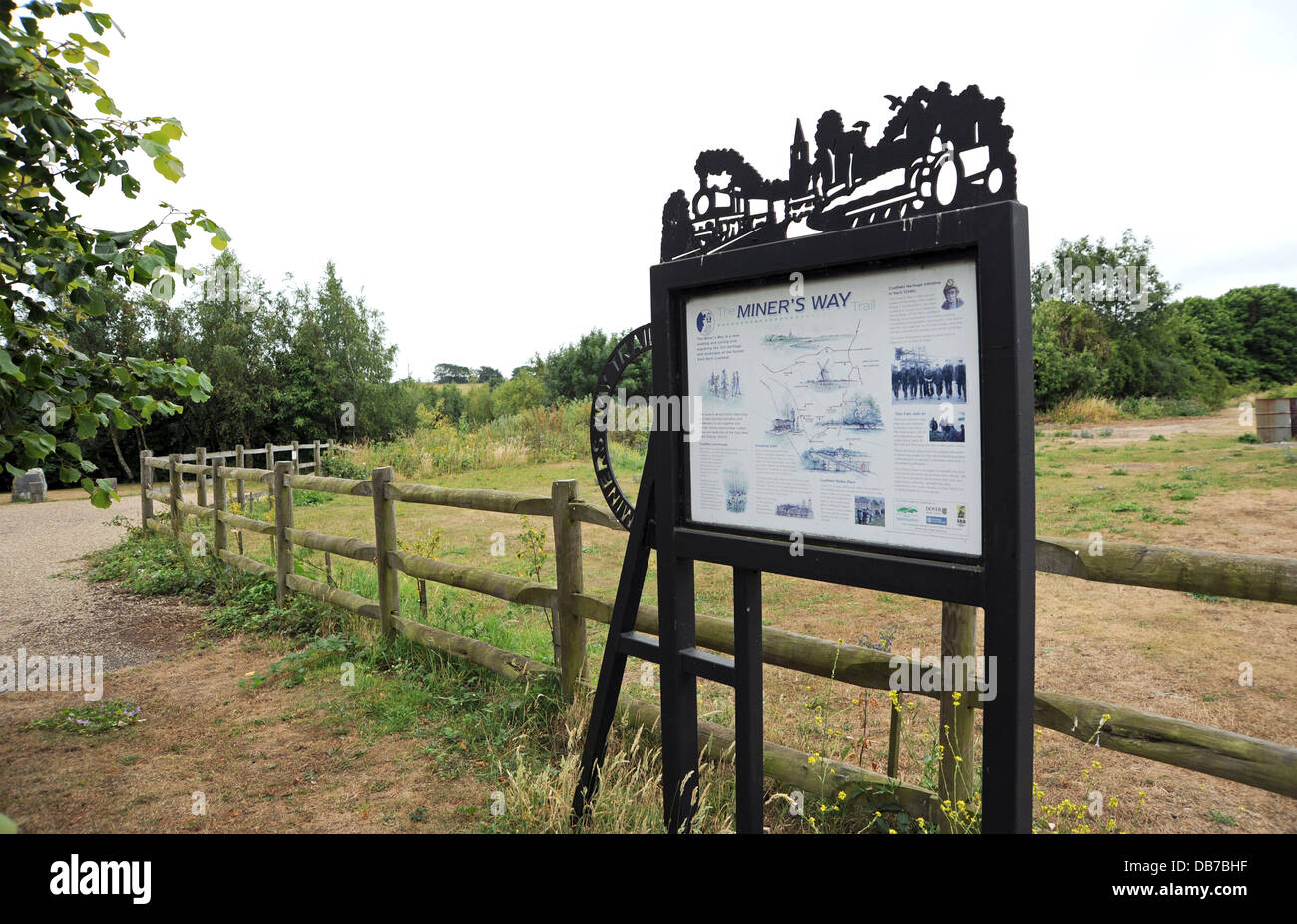 The Miners Way Trail at the old Betteshanger Colliery in Kent UK Stock ...