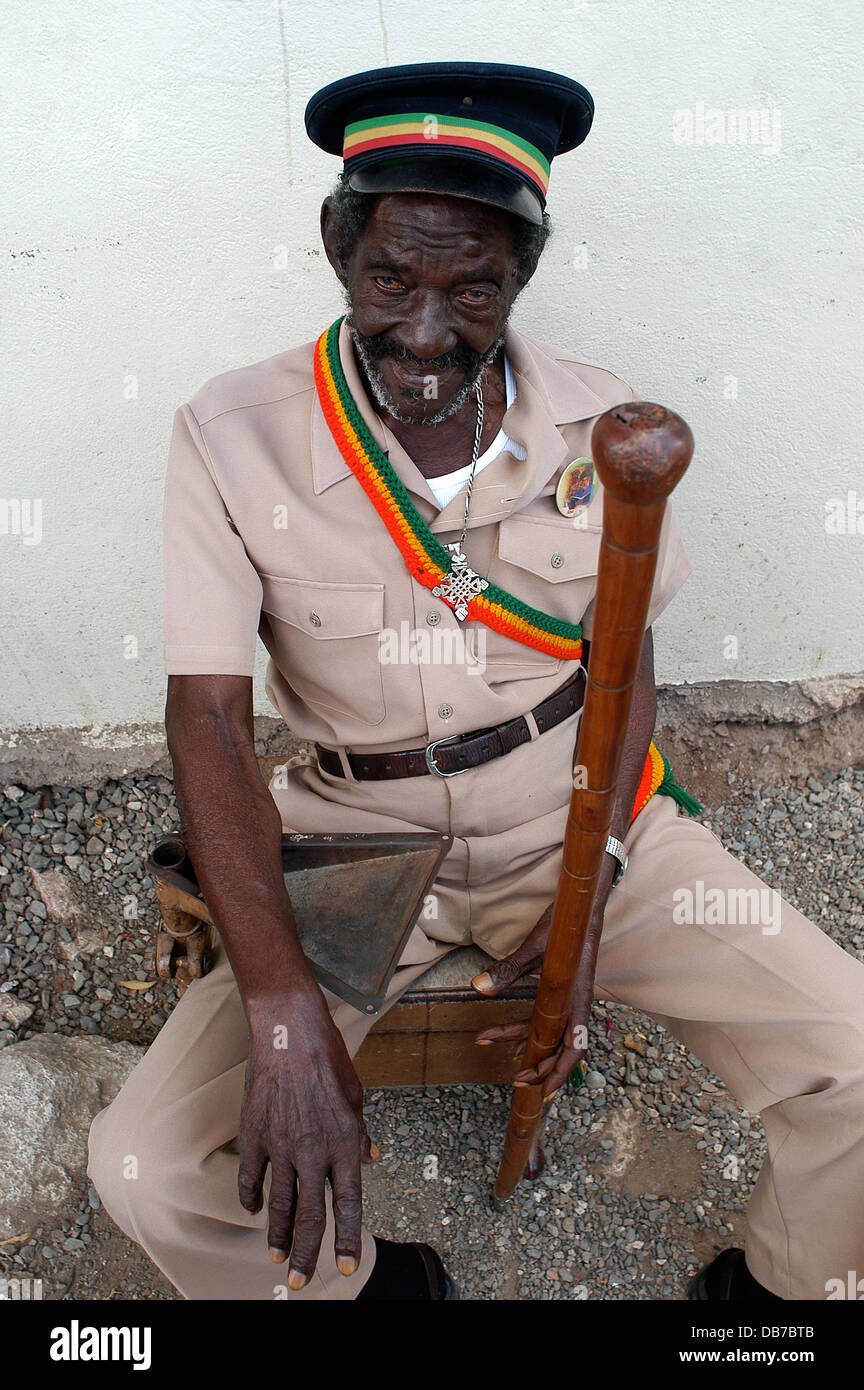 Rastafarian guard in a ceremony at The Ethiopian Orthodox Church ...