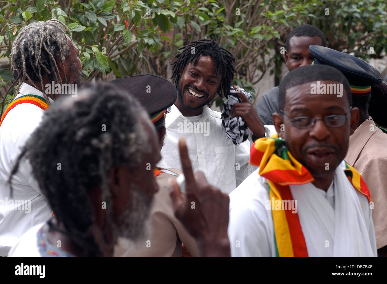 Rastafarian people in a ceremony at The Ethiopian Orthodox Church ...