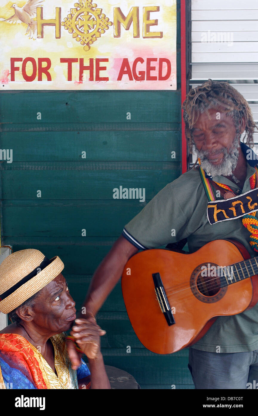 Rastafarian people at The Ethiopian Orthodox Church, Kingston, Jamaica ...