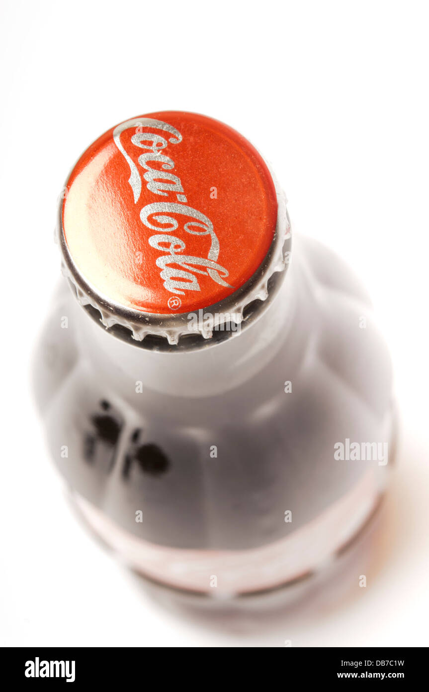 vintage bottle of Coca Cola, top view Stock Photo - Alamy