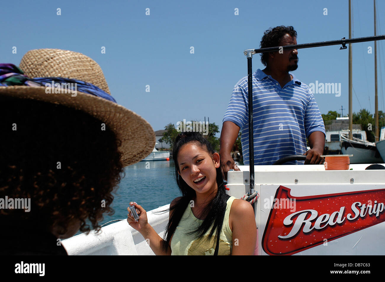 Boat, Couple, girl, sea, view, driver, caribbean, water, Port Royal ...