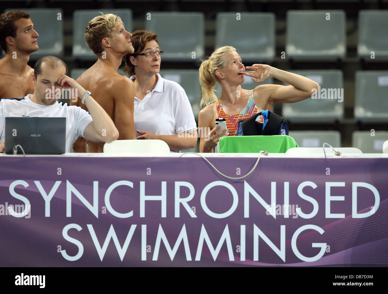 Markus Deibler (L-R), Christoph Fildebrandt and Britta Steffen of ...