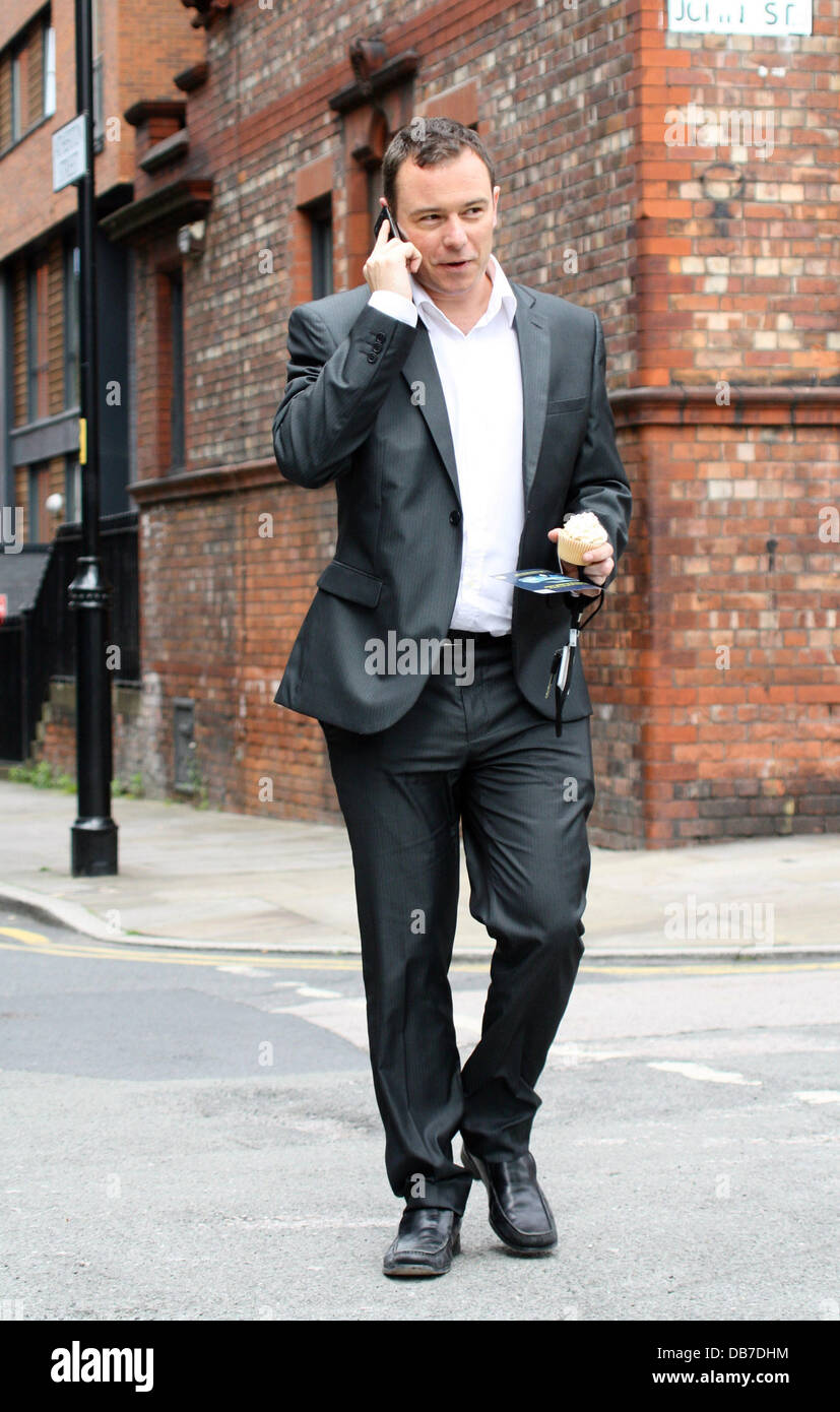 Andrew Lancel from the ITV soap "Coronation Street" arriving back at ...