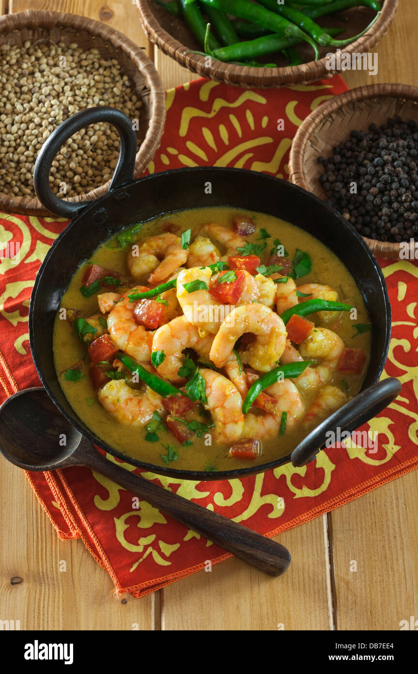 Goan Prawn Caldinho. Shrimp curry Goa Stock Photo - Alamy