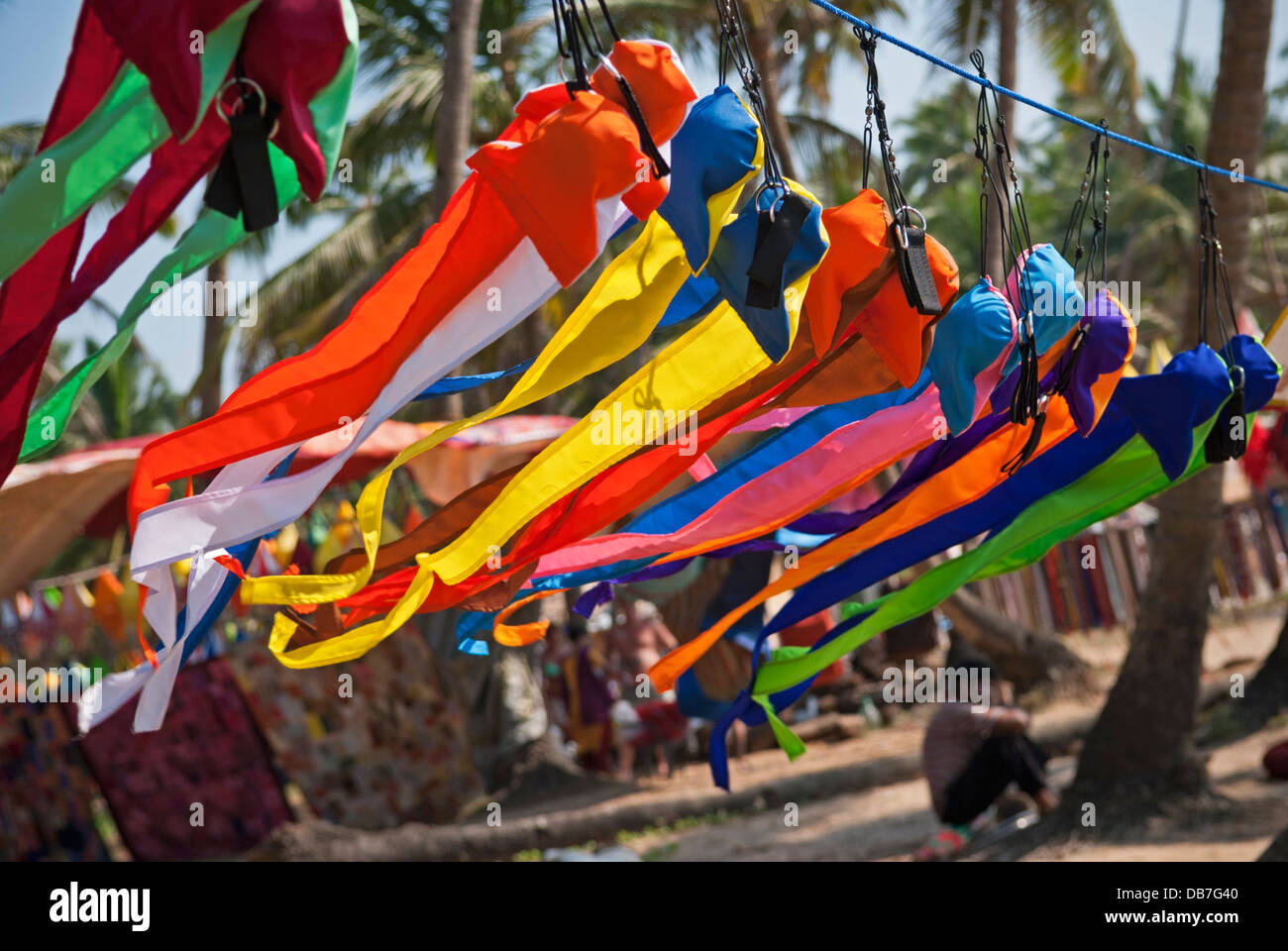 Anjuna Flea Market Goa India Stock Photo - Alamy