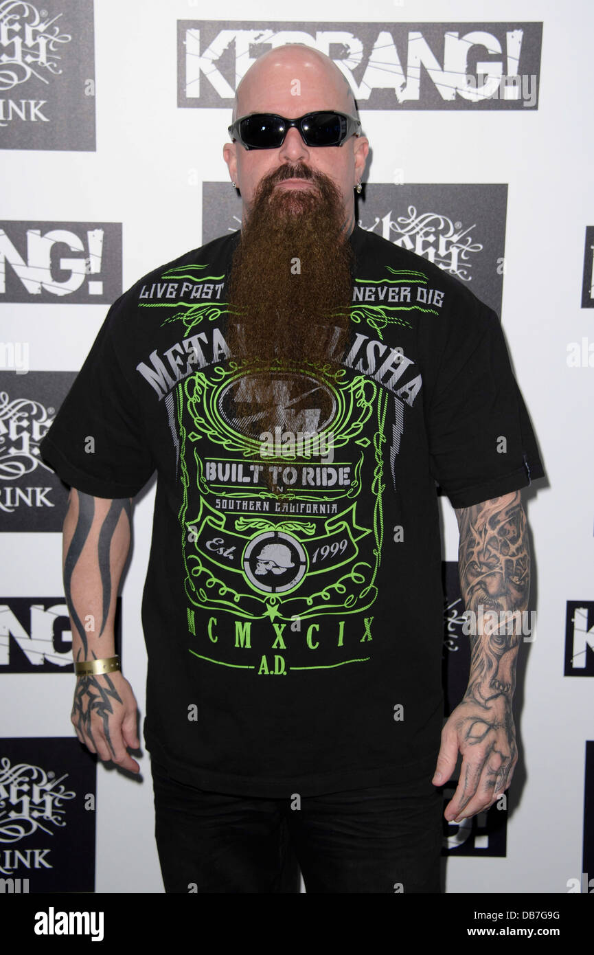Slayer arrives for the Kerrang! Awards 2013, London, Thursday, June. 13 ...