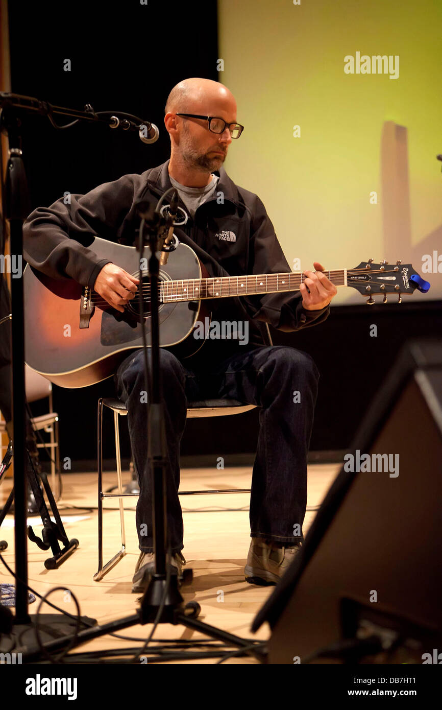 Moby performing an unplugged set of tracks from his new album ...