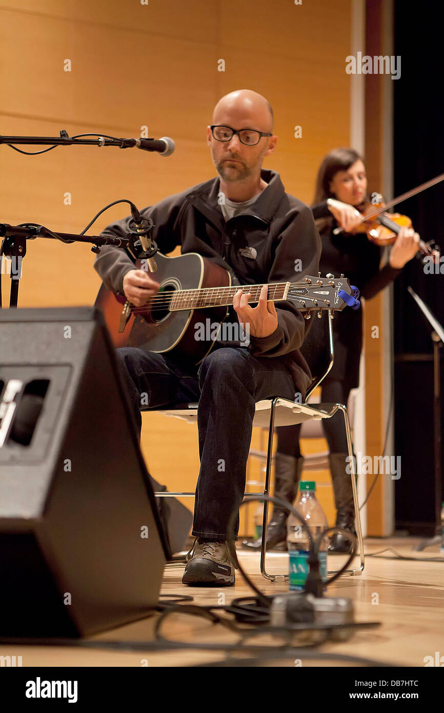 Moby performing an unplugged set of tracks from his new album ...