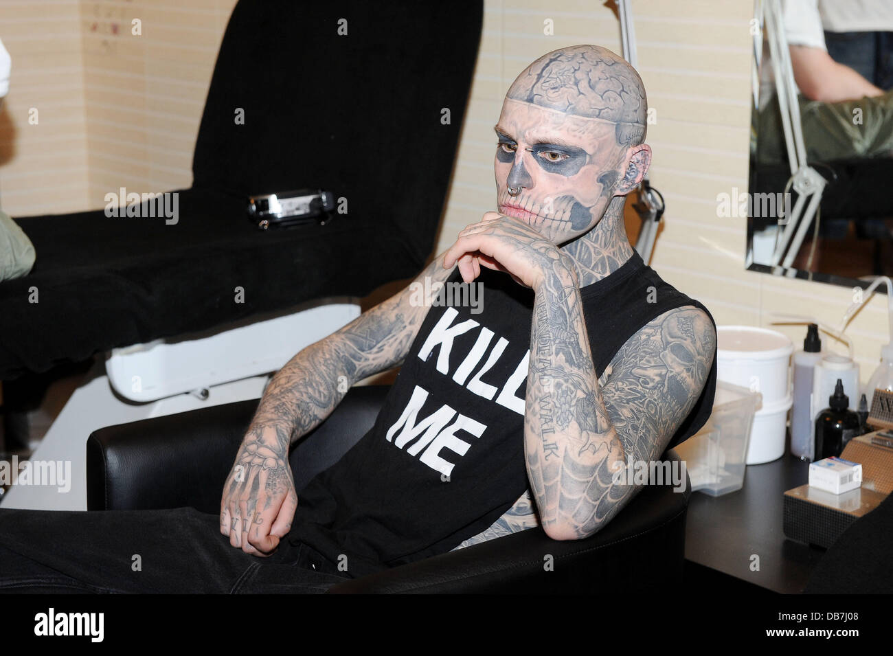 Rick Genest, the Canadian artist and fashion model also known as Zombie ...