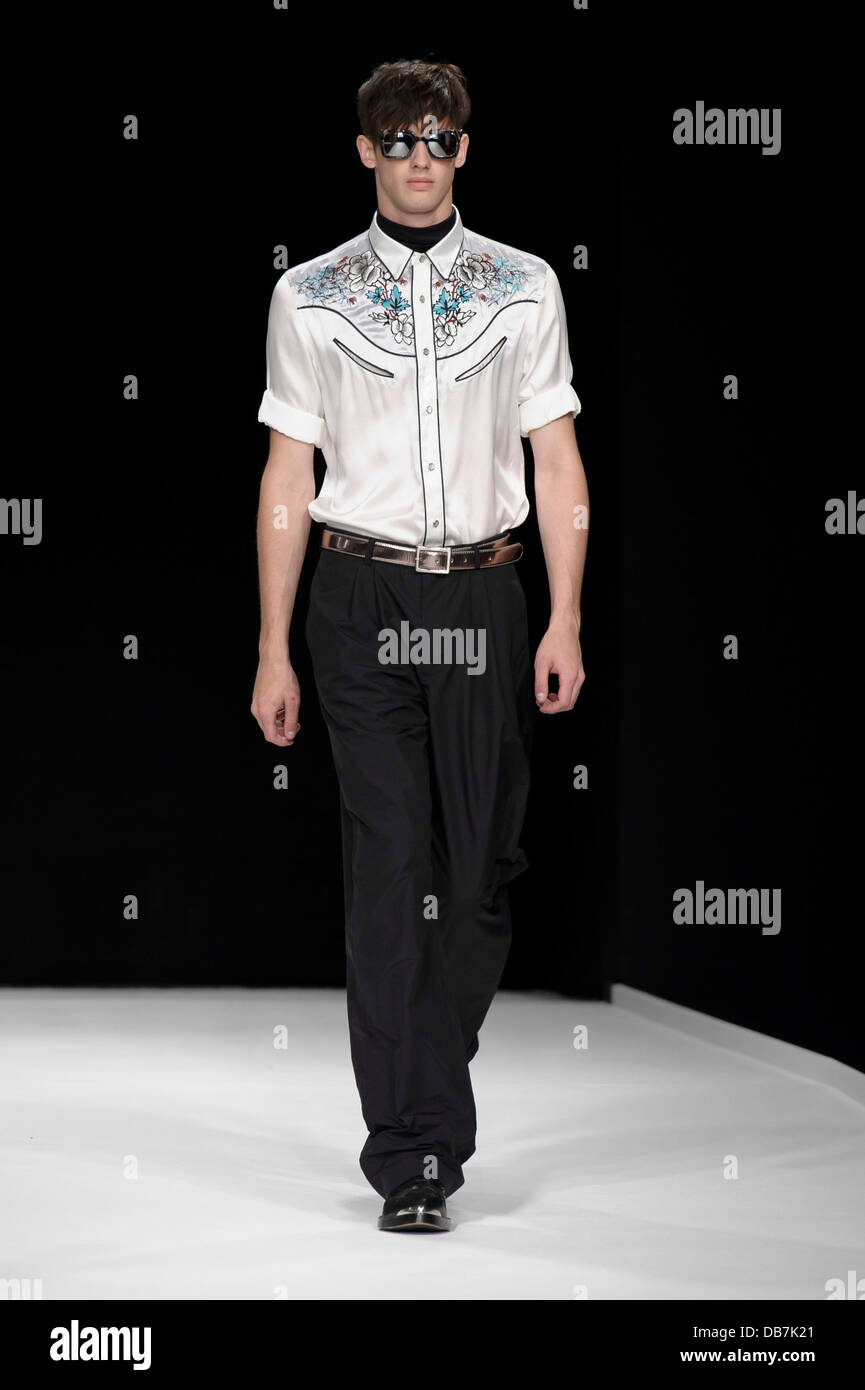 Models wear designs from the Topman Design collection during London ...