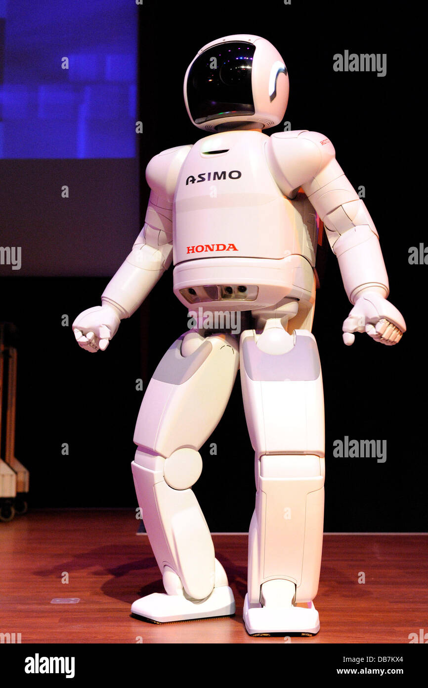 Honda's ASIMO robot performs walking, running, dancing, climbing stairs ...