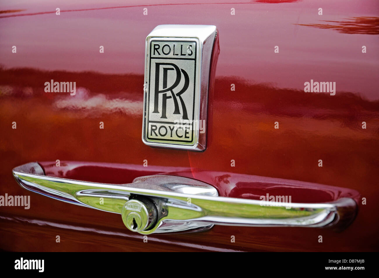 Logo, lettering, Rolls Royce, English vintage car Stock Photo - Alamy