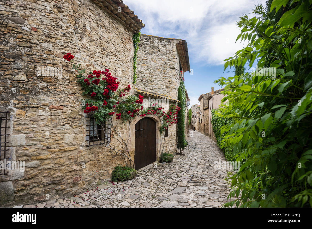 Alleys alley architecture buildings building costa brava hi-res stock ...