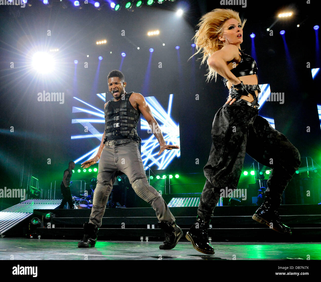 Usher performs on stage at The Air Canada Centre during his OMG Tour ...