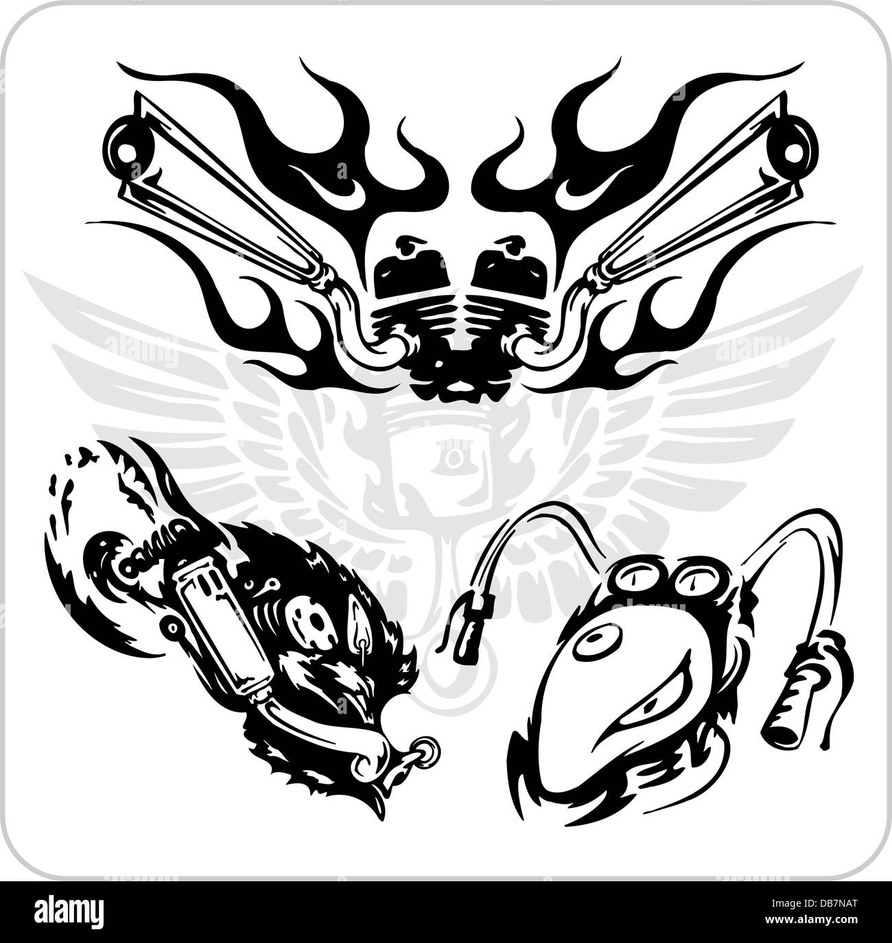 Crazy Drivers - Vinyl-ready illustration Stock Photo - Alamy