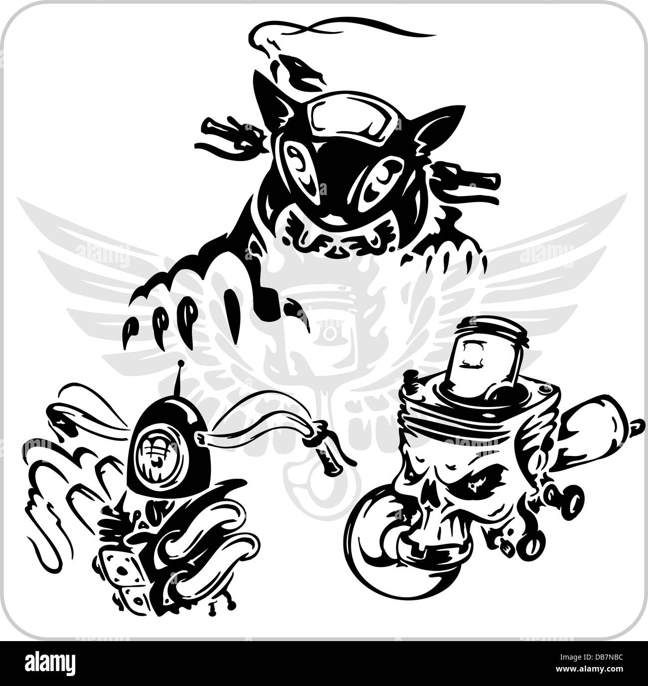 Crazy Drivers - Vinyl-ready illustration Stock Photo - Alamy