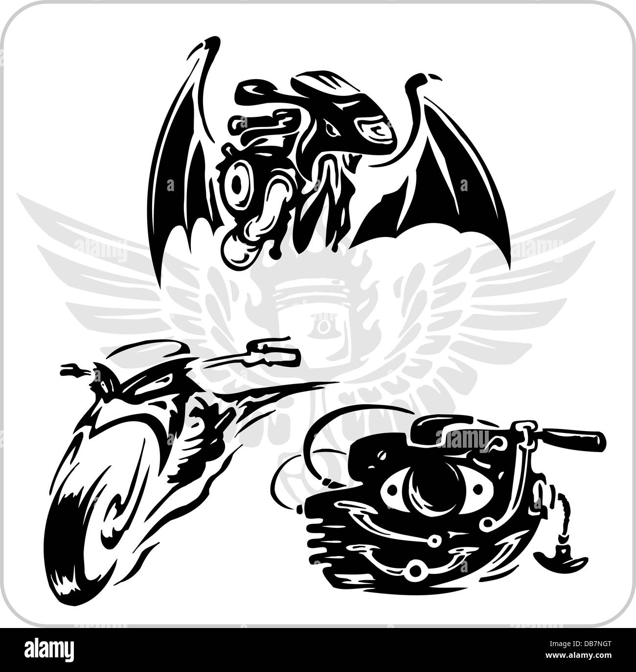 Crazy Drivers - Vinyl-ready illustration Stock Photo - Alamy