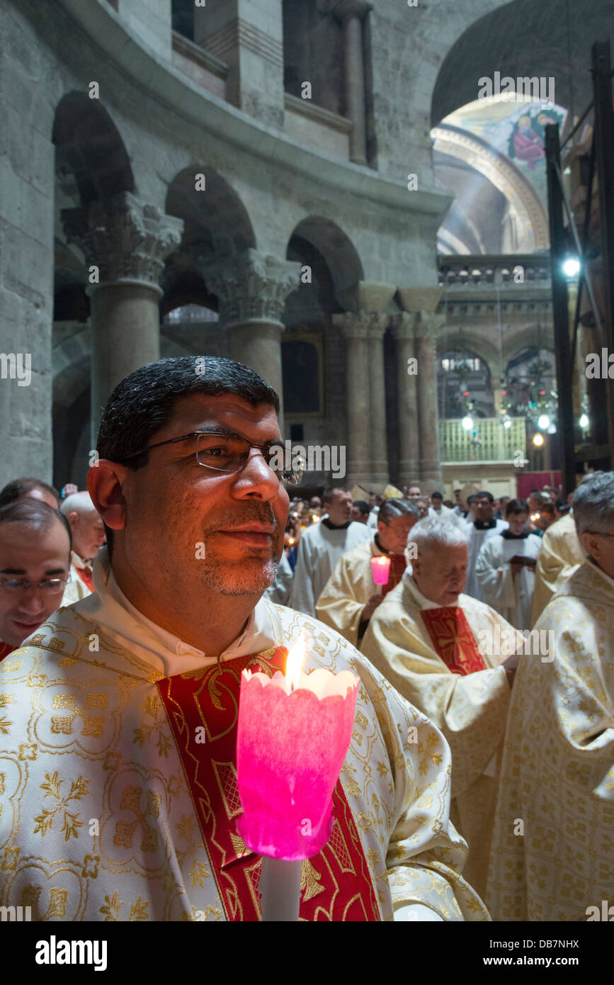 Pontifical catholic mass and Solemn procession on Easter sunday. Holy ...