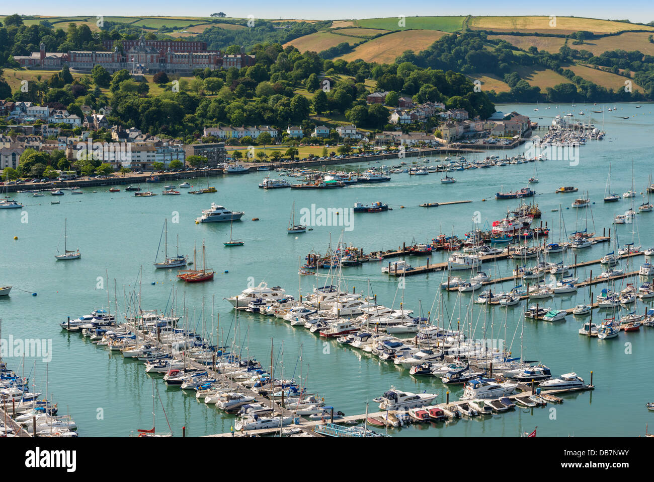 Dartmouth, Devon, England. July 9th 2013. Dartmouth and Britannia Royal ...