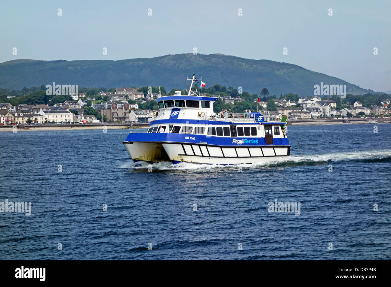 Passenger ferry Ali Cat operated by Argyll Ferries arrives at Dunoon ...