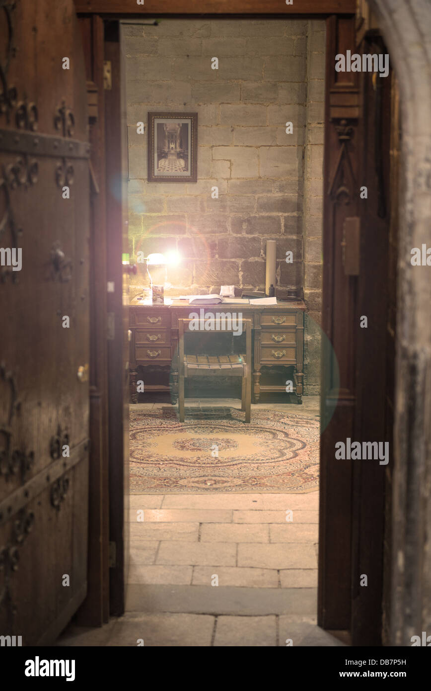 Detail from the interior of Peterborough Cathedral, the Sacristy Stock ...