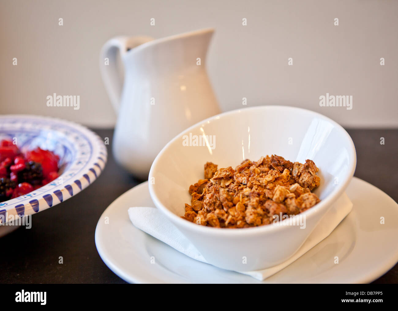 healthy breakfast in a café Stock Photo - Alamy