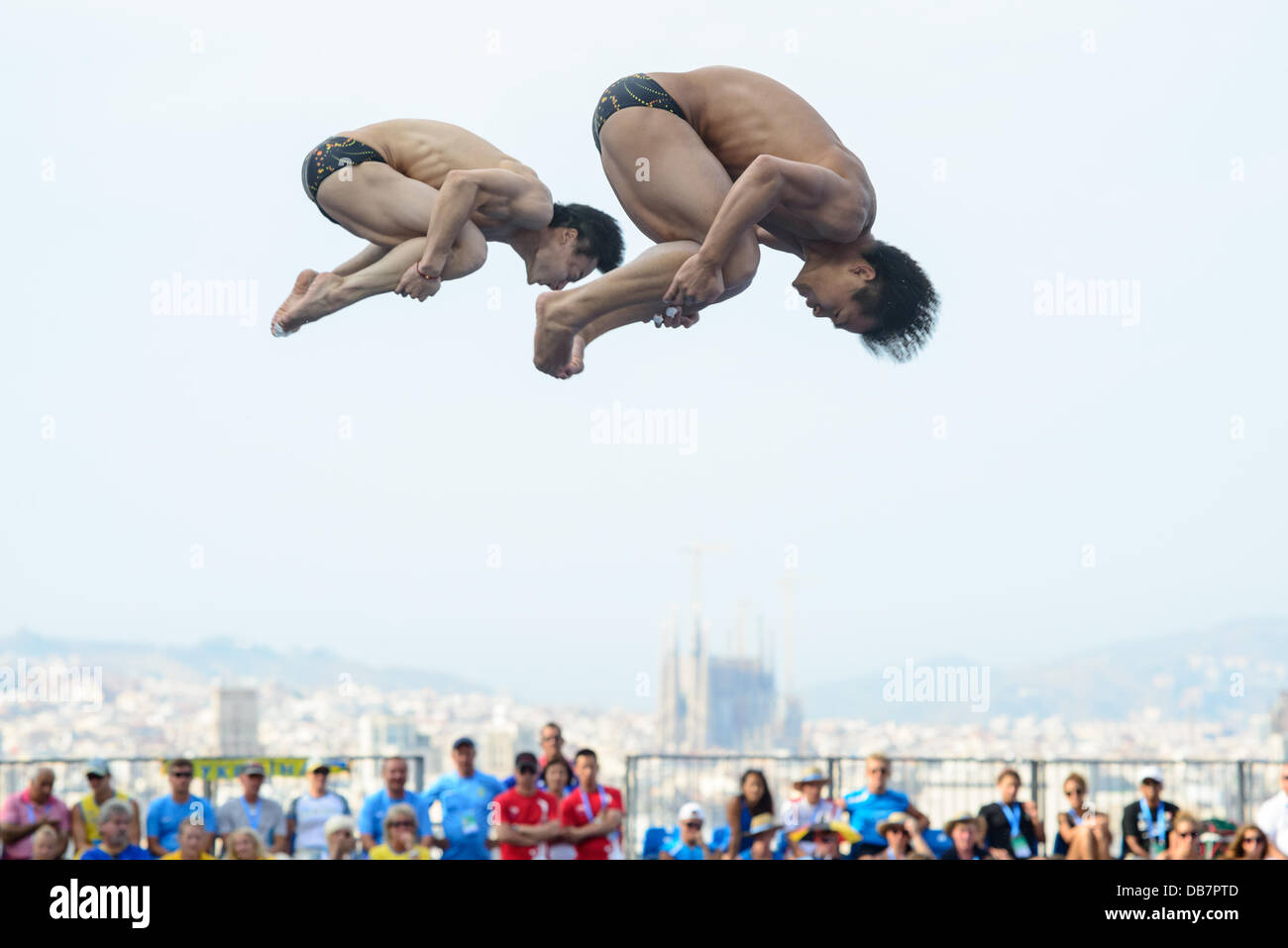 Barcelona, Spain. 23rd July 2013: China's Kai Qin and Chong He ...