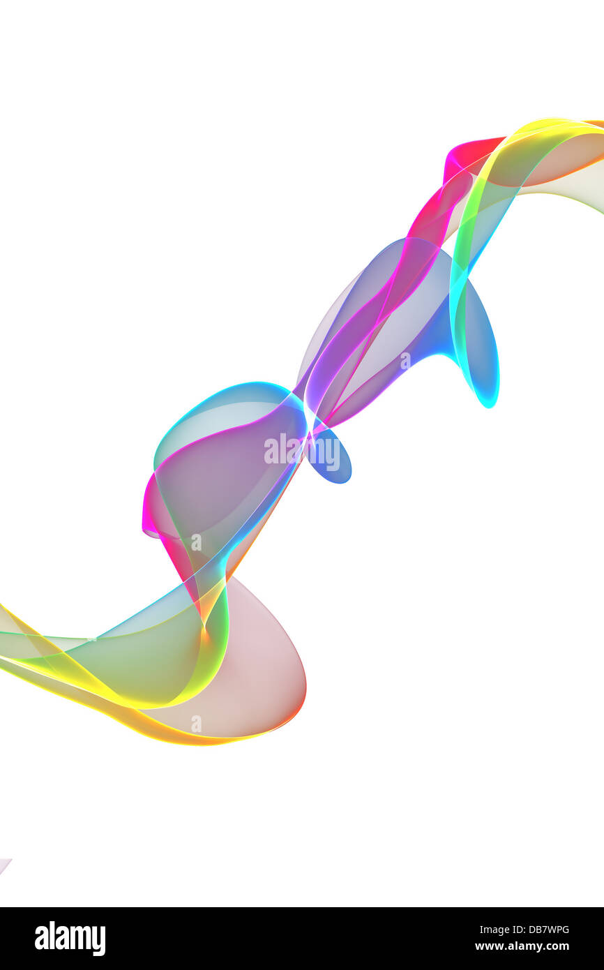 Gradient rainbow ribbon wave Cut Out Stock Images & Pictures - Alamy