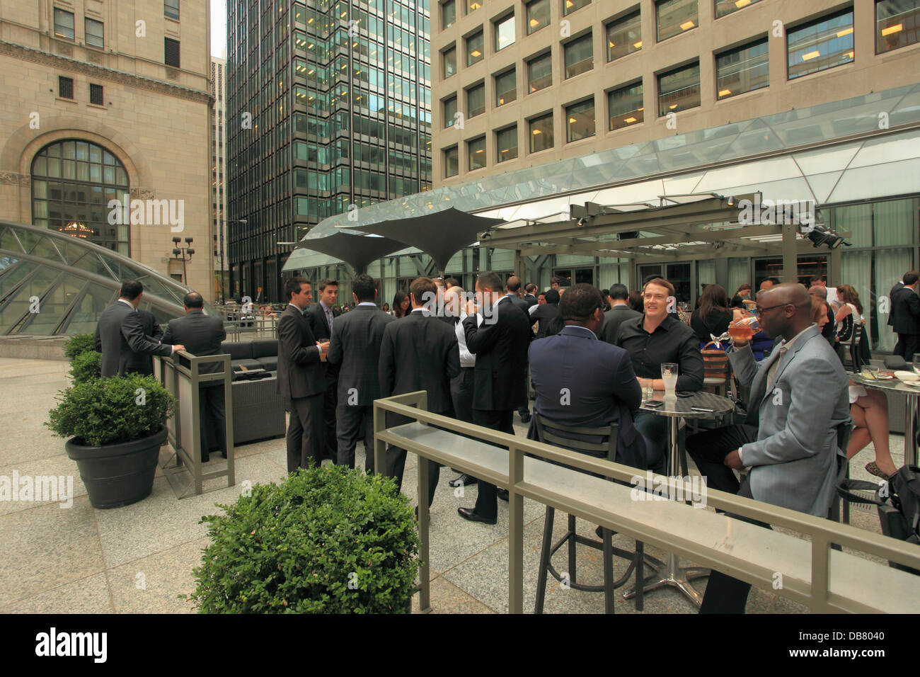 Canada, Ontario, Toronto, Financial District, business people after ...