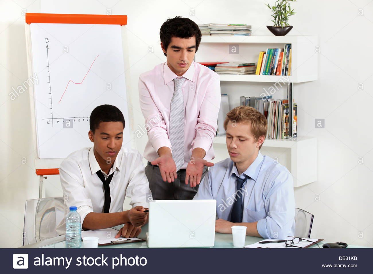 Three businessman working on a project Stock Photo, Royalty Free Image ...