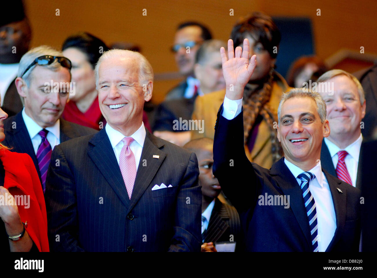 Joe Biden, Rahm Emanuel, Dick Durbin The 2011 Chicago Inauguration at ...