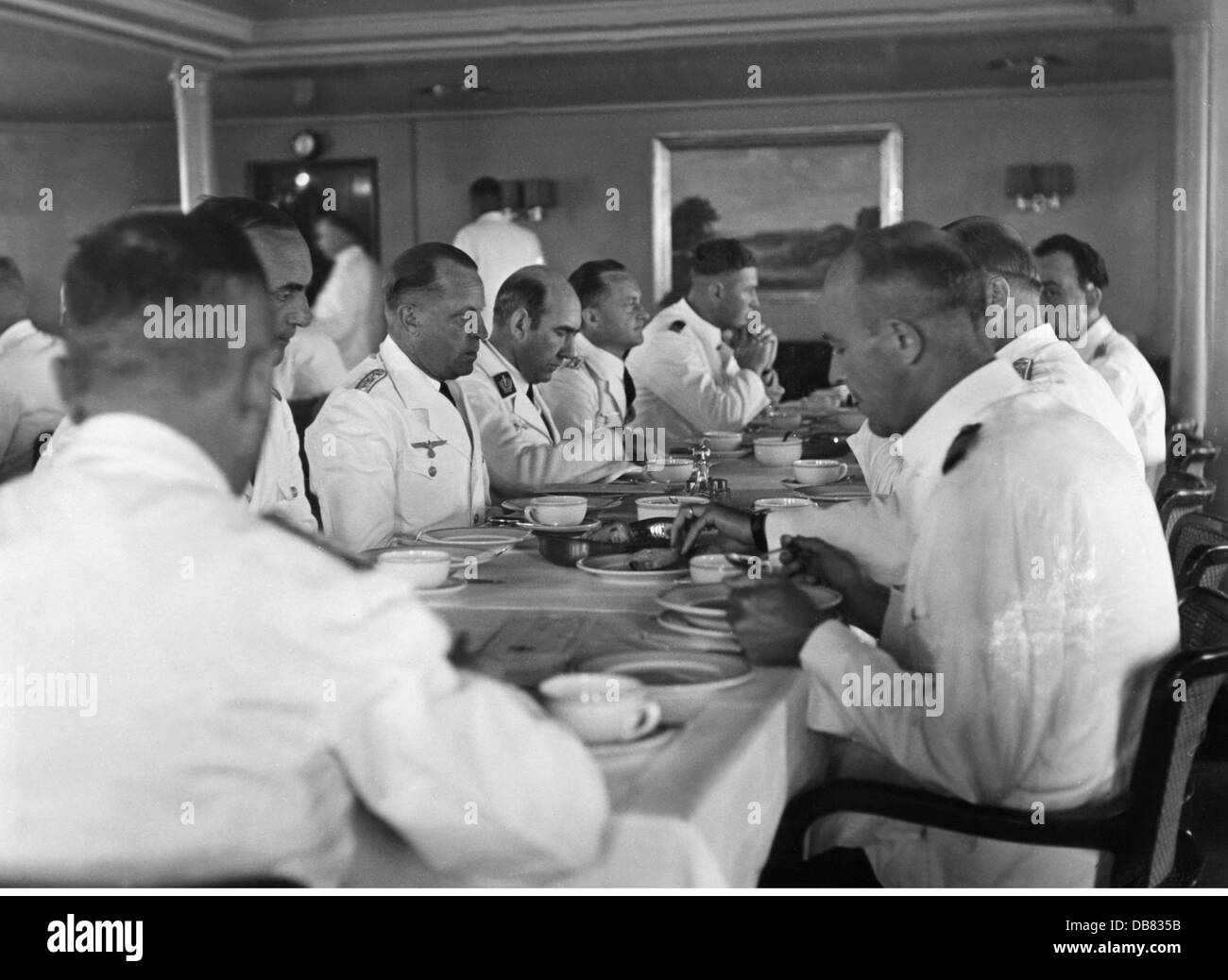 Second World War / WWII, medical service, wardroom of a hospital ship ...