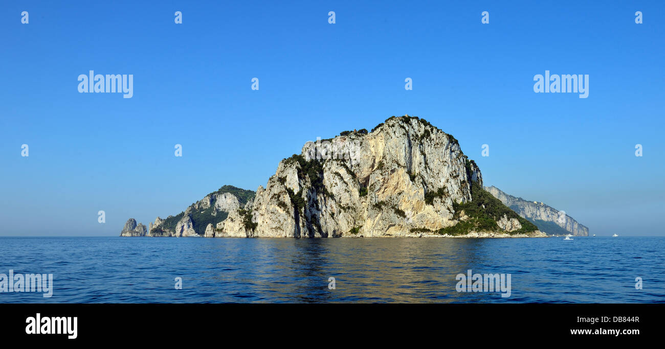 The island of capri from the ocean, Italy Stock Photo - Alamy