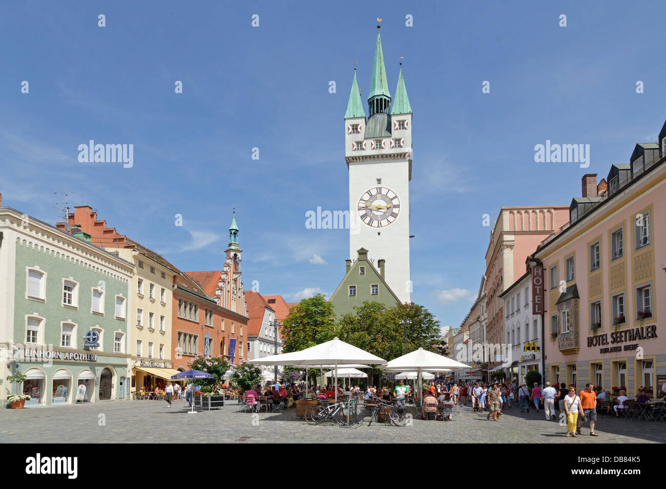 Stadtturm (Town Tower), Theresienplatz, Straubing, Bavarian Forest ...
