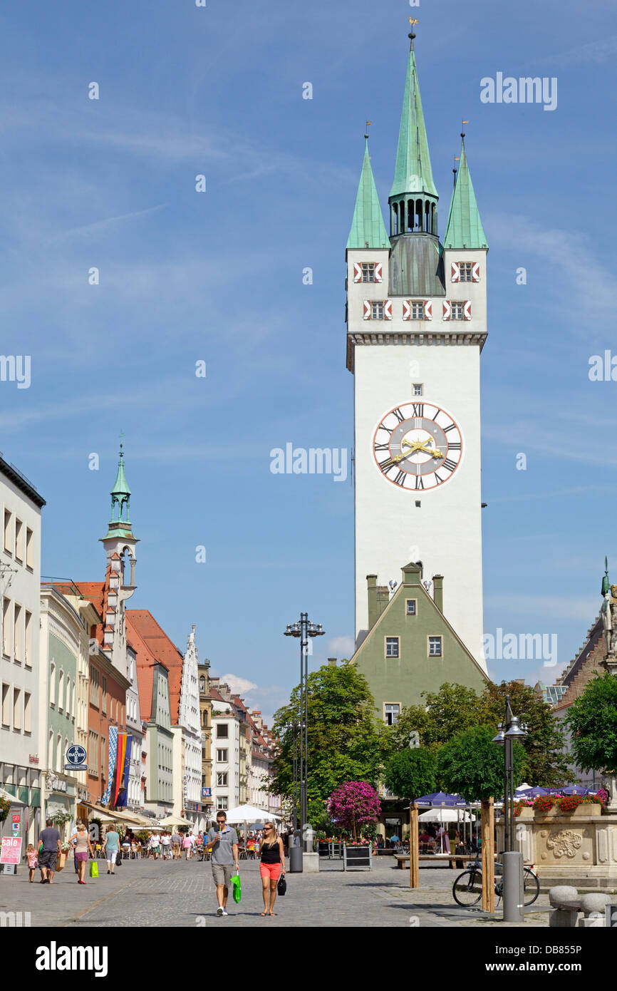 Stadtturm (Town Tower), Theresienplatz, Straubing, Bavarian Forest ...
