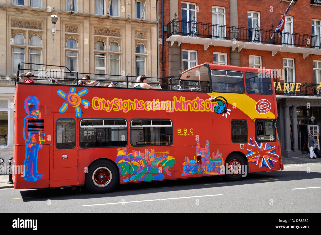 Tourists in a sightseeing bus hi-res stock photography and images - Alamy
