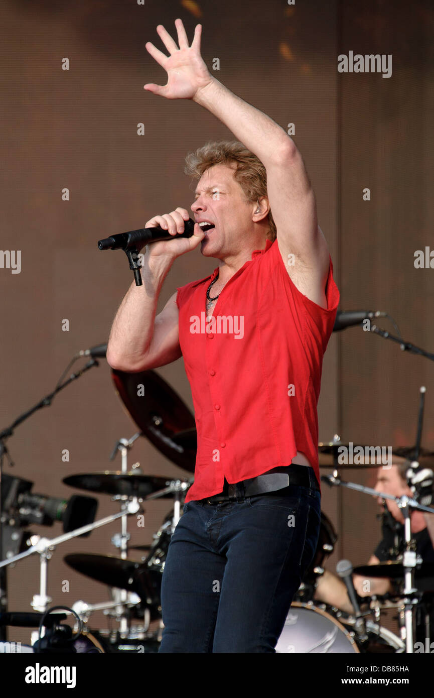 U.S singer, Jon Bon Jovi performs at the Barclaycard British Summertime ...