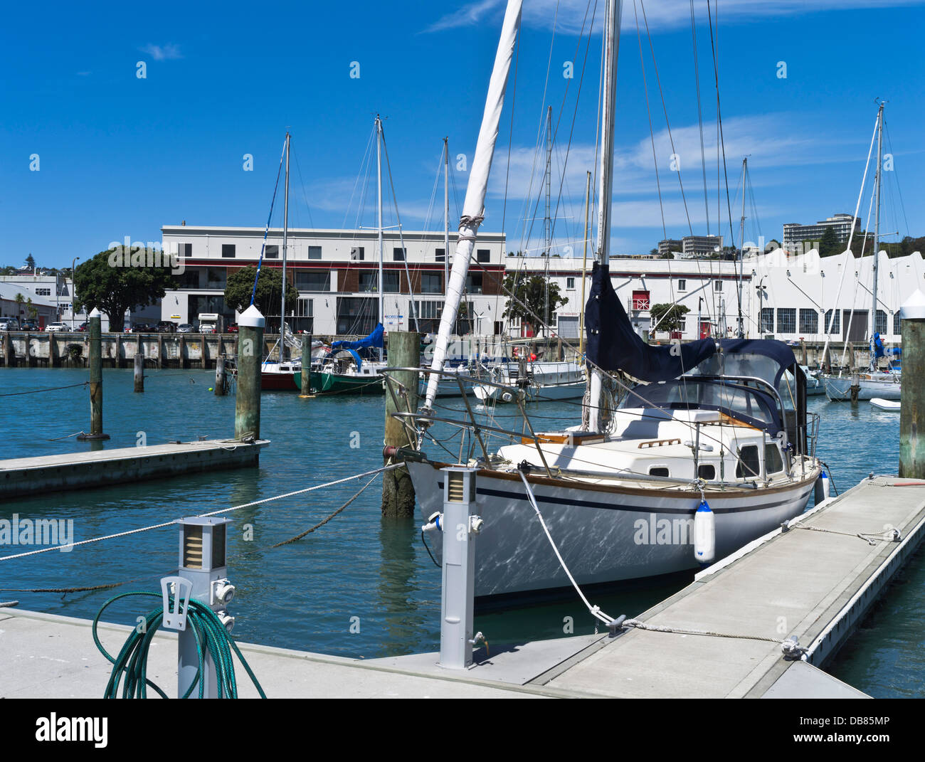dh Napier Inner Harbour NAPIER NEW ZEALAND Yacht alongside floating ...
