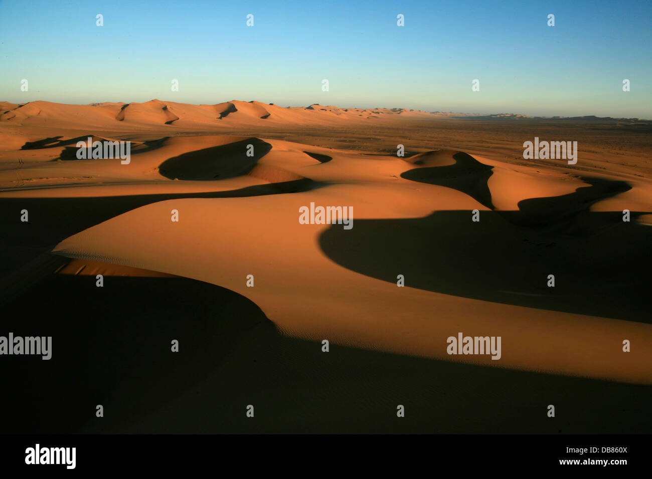 valleys of sand dunes at sunset, Namib Desert, Namibia Stock Photo - Alamy