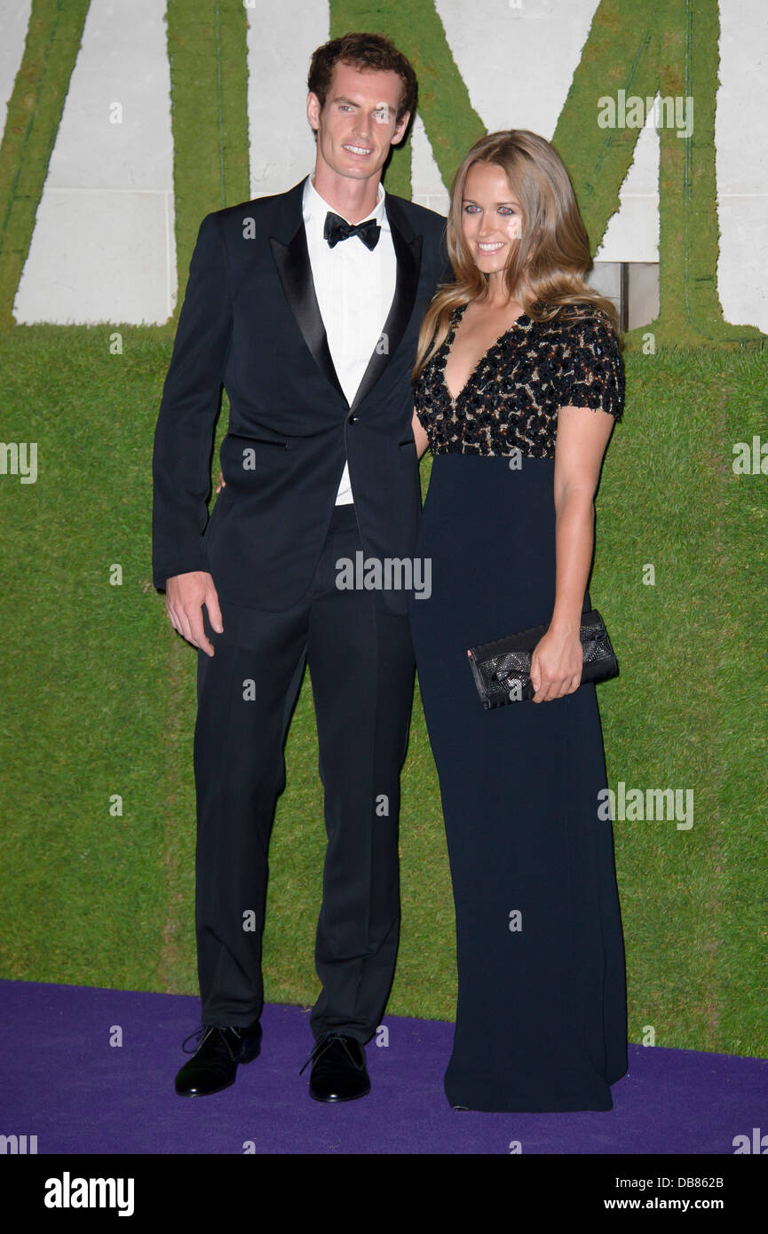 Andy Murray, and his partner Kim Sears arrive for the Wimbledon ...