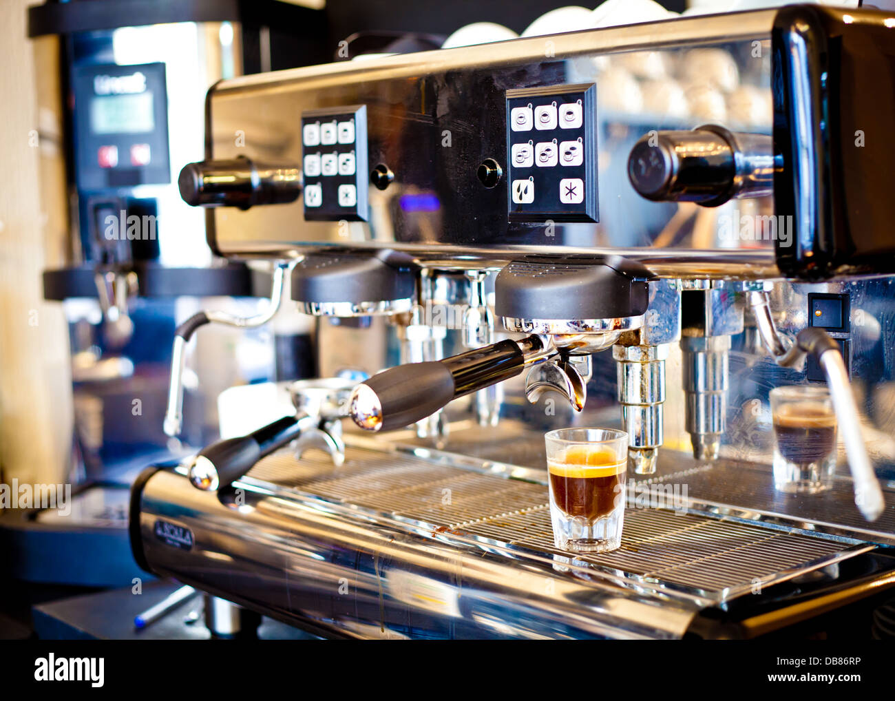 coffee machine in a cafe Stock Photo - Alamy
