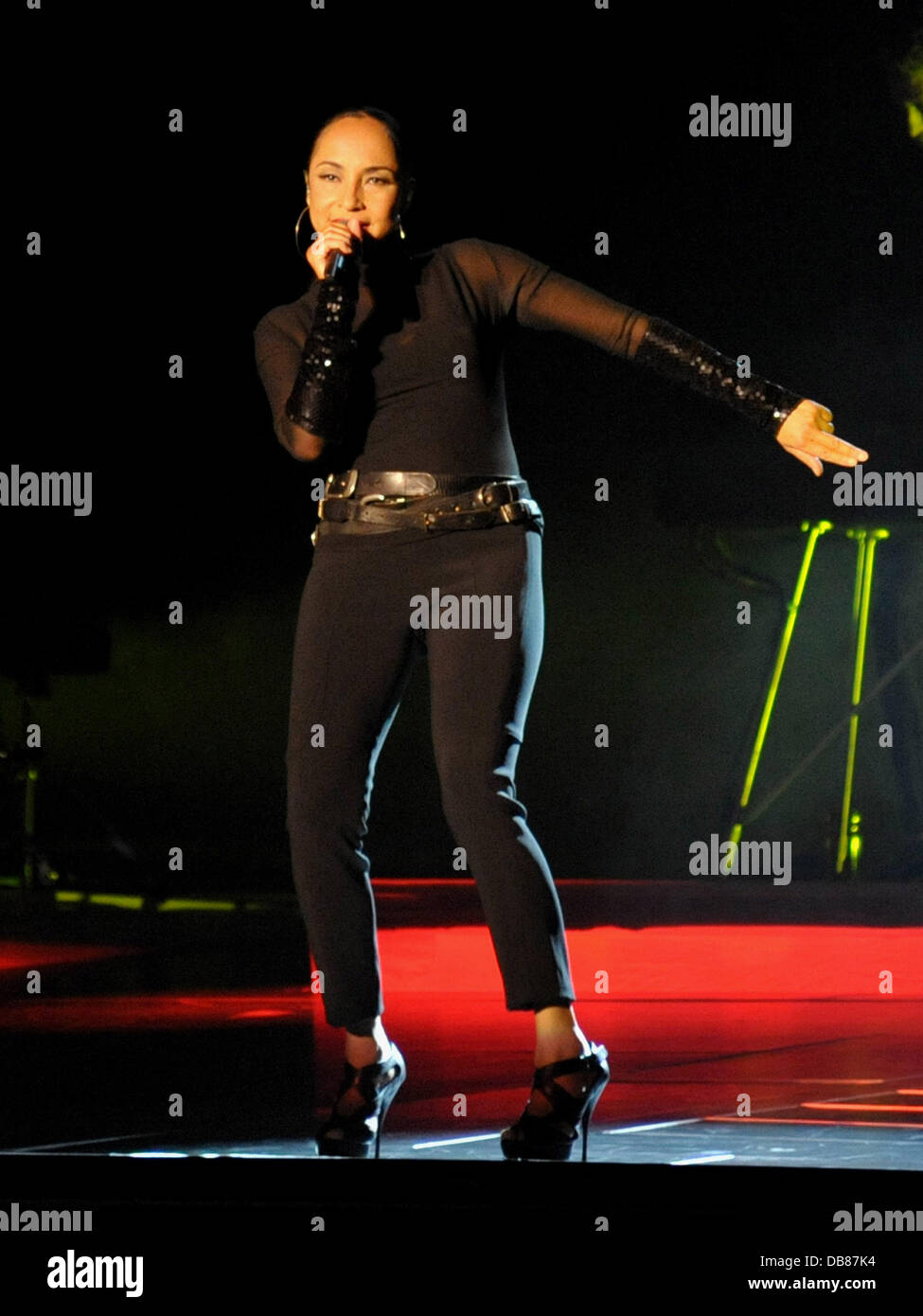 Sade performing in concert at Palais Omnisports de Bercy Paris, France ...