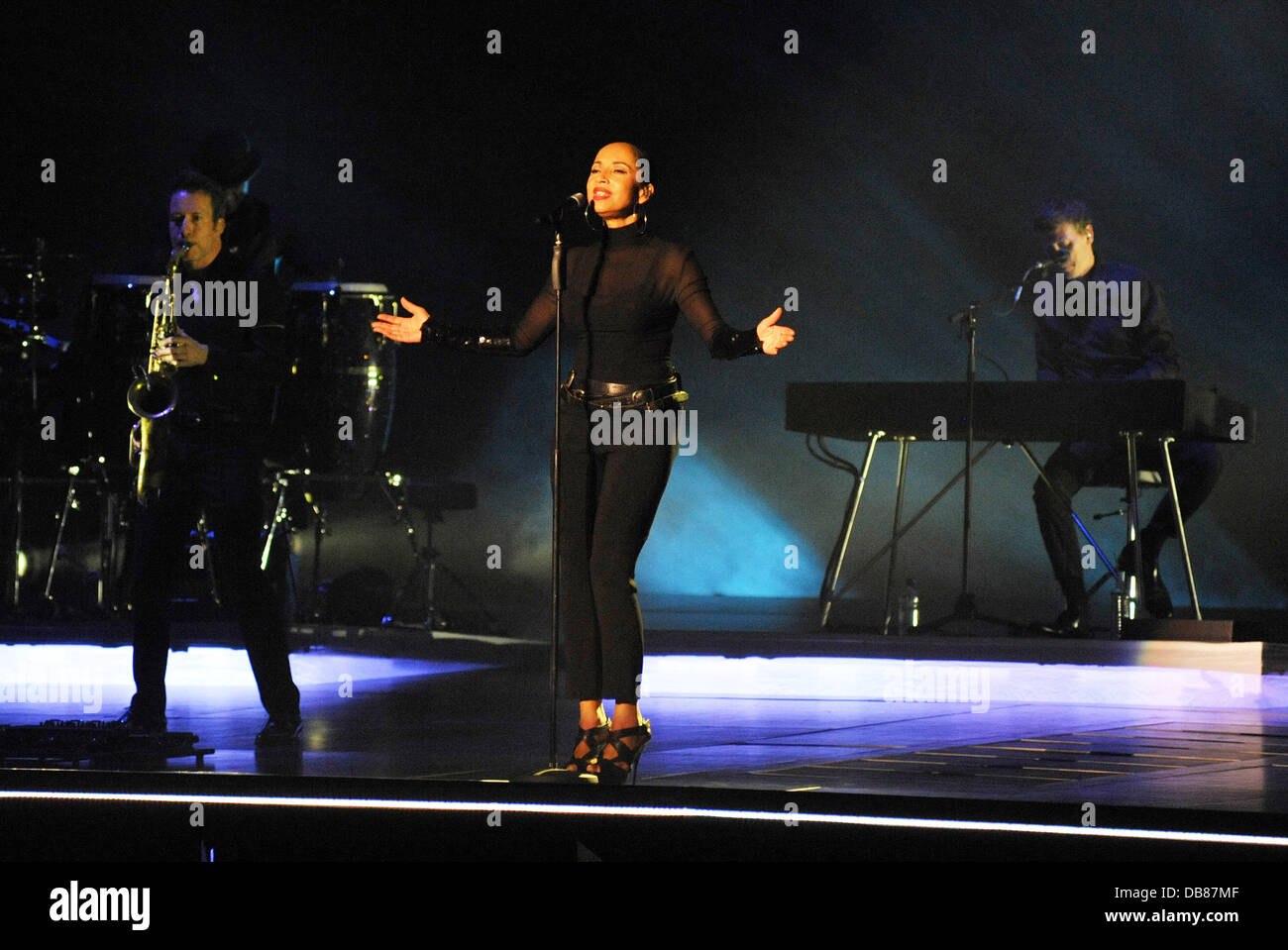 Sade performing in concert at Palais Omnisports de Bercy Paris, France ...
