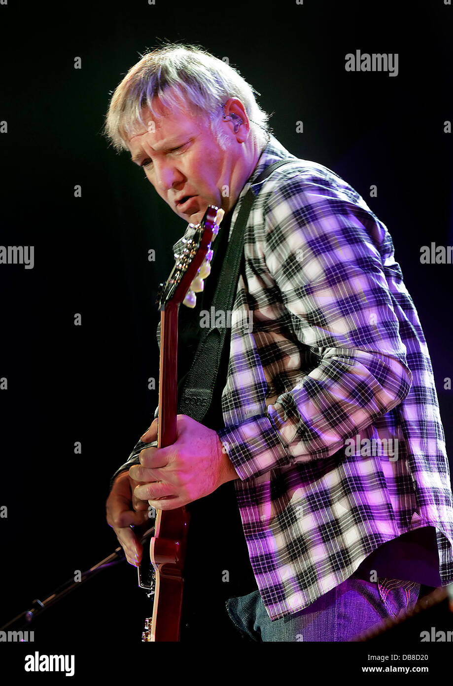Alex Lifeson of Rush performing on stage their 'Bring Their Time ...