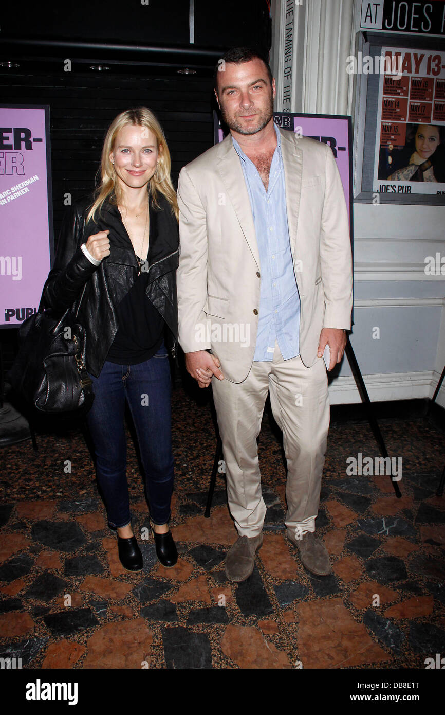Naomi Watts and Liev Schreiber Opening night of the Public Theater Lab ...