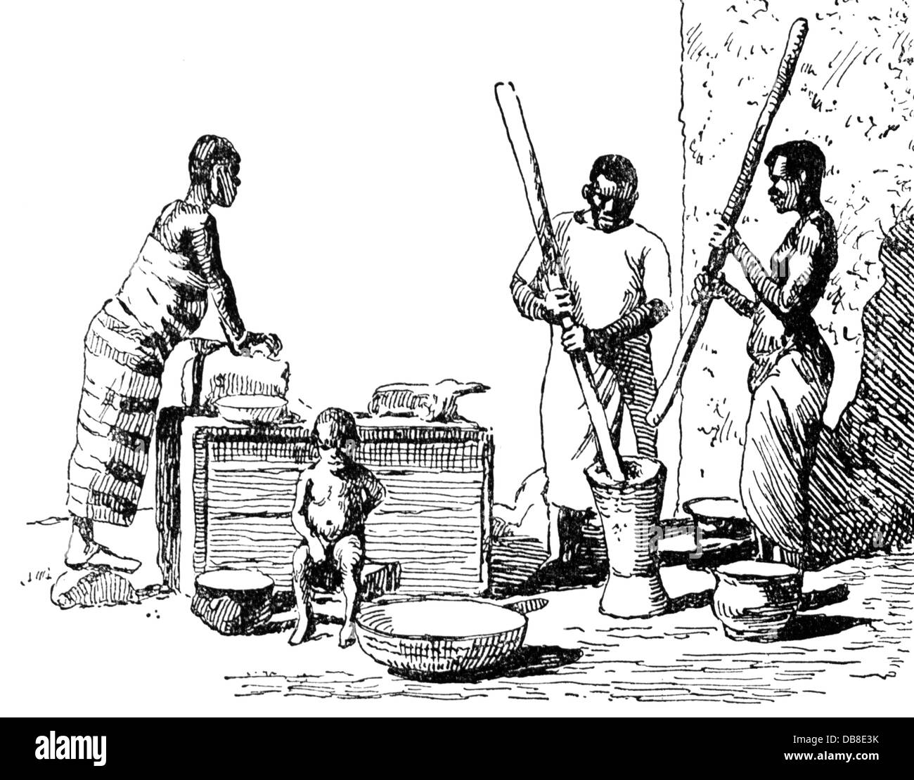 Africa mashing grain hi-res stock photography and images - Alamy