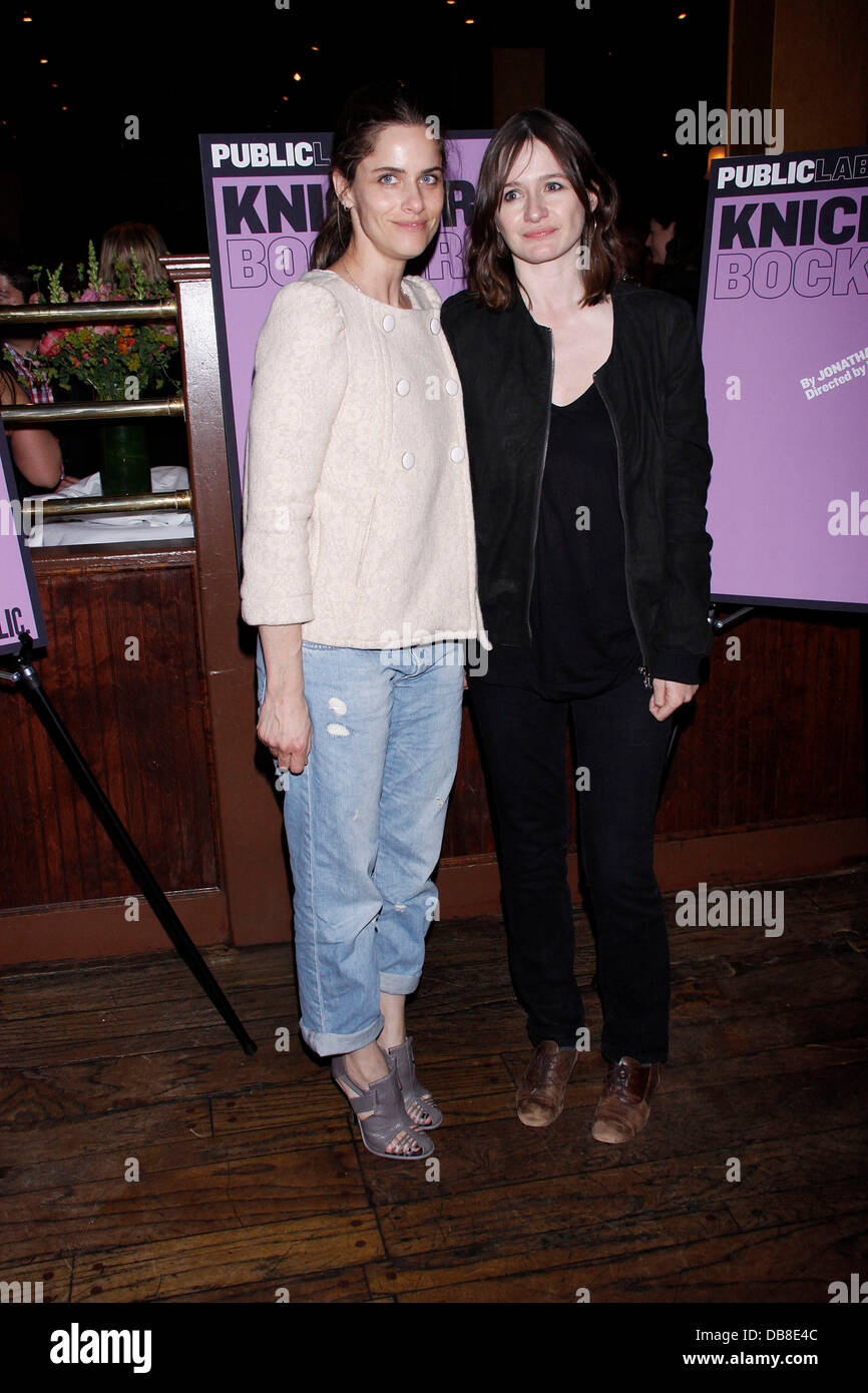 Amanda Peet and Emily Mortimer Opening night after party for the Public ...