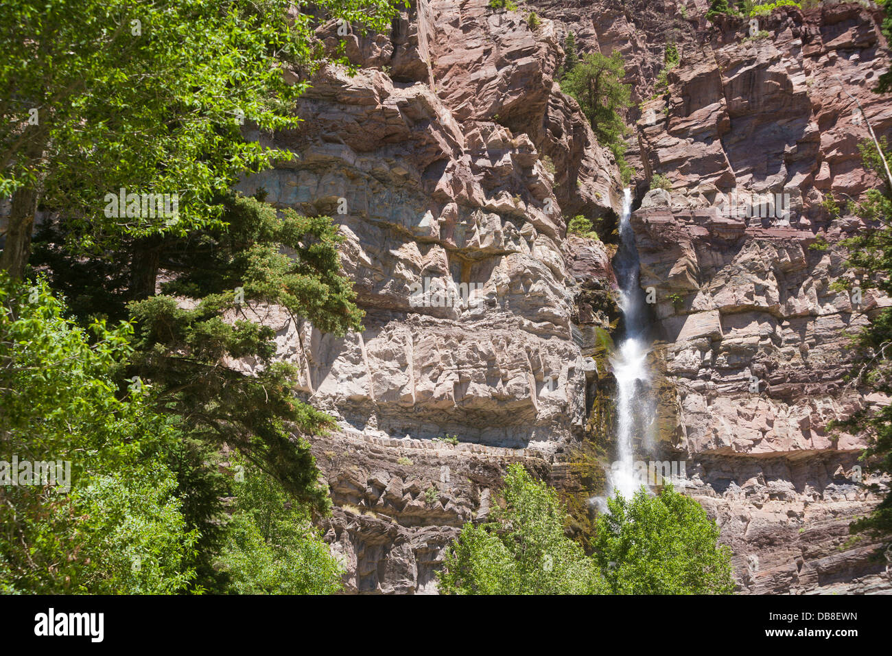 Cascade Falls in Ouray, Colorado Stock Photo - Alamy