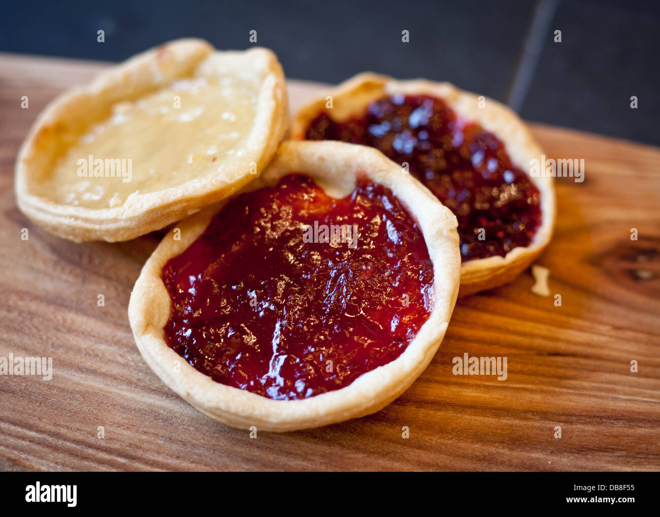 3 jam tarts Stock Photo - Alamy